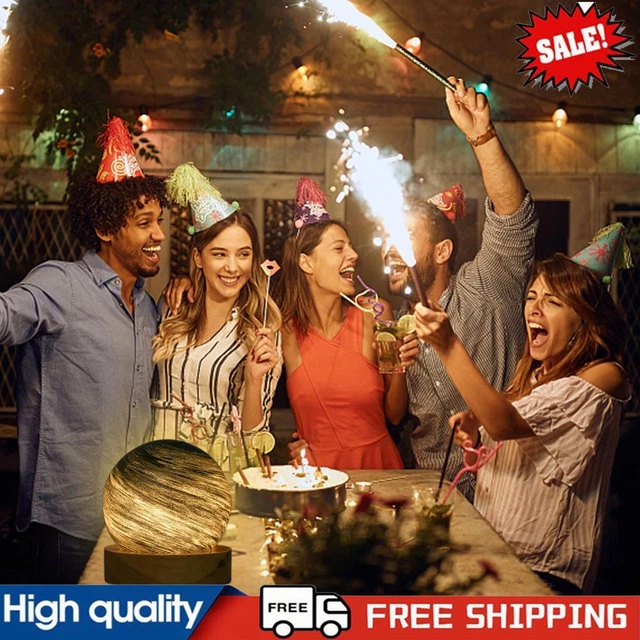 USB 3D CRYSTAL Ball Planet Lamp LED Starry Sky Table Light Ornament ...