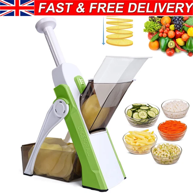 5 IN 1 Safe Vegetable Slicer Adjustable Vegetable Chopper Mandolin ...