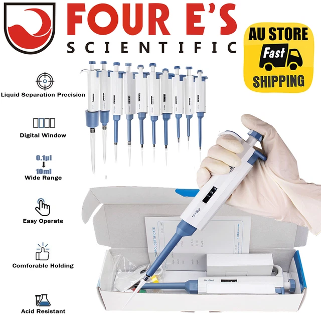 AU 0.5UL-1ML LAB Single Channel Pipettors Adjustable Micropipette ...