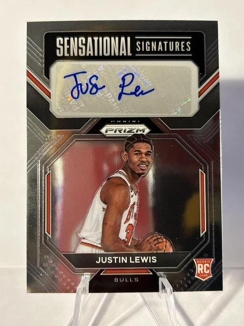 2022-23 PRIZM JUSTIN Lewis Sensational Signatures recrue RC Auto #SS-JW ...