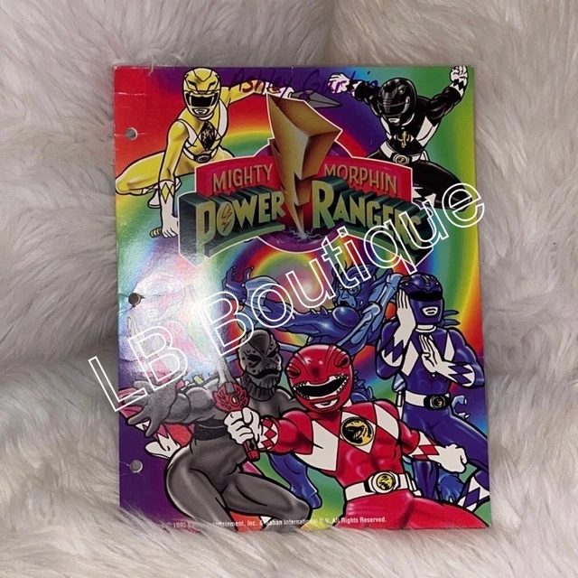 VINTAGE 1993 MIGHTY Morphin Power Rangers Folder Nostalgic Childhood £ ...