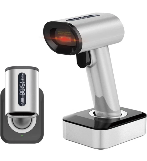 2D WIRELESS BLUETOOTH Barcode Scanner with Display Screen,Datamatrix QR ...