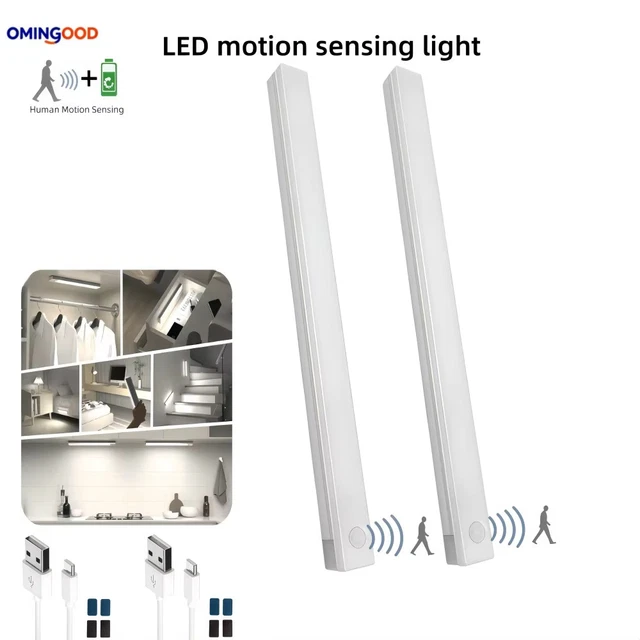 MOTION SENSOR LED Light, Rechargeable, Easy Magnetic Installation for ...