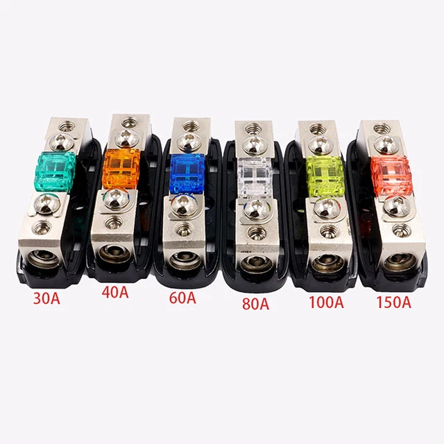 CAR AUDIO FUSE Power Fuse Holder 30-150A Stereo Audio Single Way AGU ...