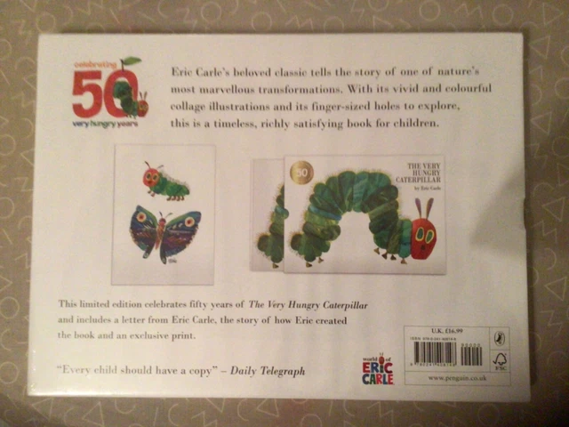 THE VERY HUNGRY Caterpillar by Eric Carle 50th anniversary edition £5. ...