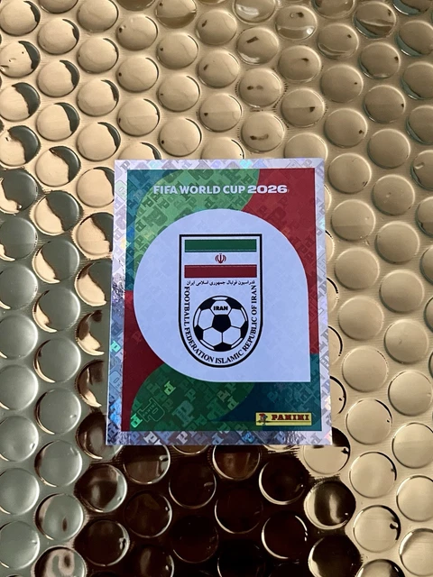PANINI FIFA WORLD Cup 2026 Iran Team Logo Sticker IRN 1 Soccer Sports ...
