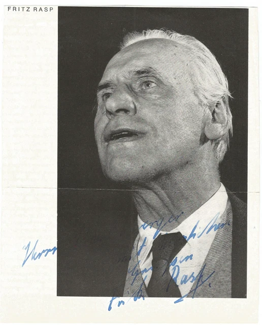 FRITZ RASP, DEUTSCHER Schauspieler, Metropolis, original Autogramm EUR 24,99 - PicClick DE