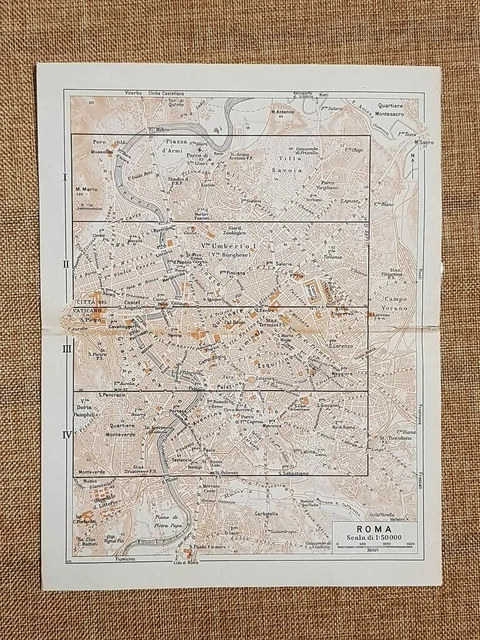 1939 MAP MAP Rome Montesacro Summer Monteverde Lazio T.C.I. £12.32 ...