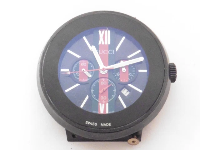 GUCCI 1142 PANTCAON Mens Chronograph Watch Swiss Made FACE ONLY NO ...