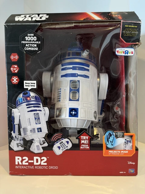 RARE TOYS R Us Thinkway Toys Star Wars R2D2 droïde robotique interactif en bon état EUR 222,17 ...