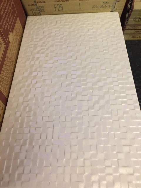 PORCELANOSA CUBICA BLANCO 3D Wall Tiles £270.00 - PicClick UK