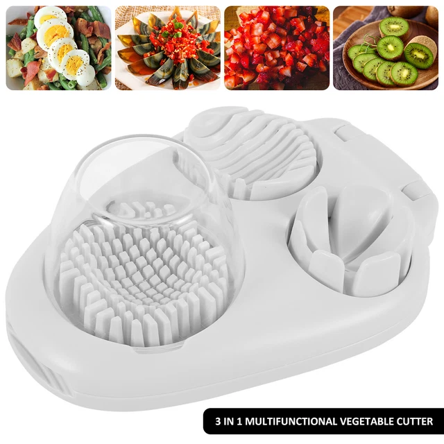 EGG SLICER 3 in 1 Stainless Steel Egg Cutter Multifunctional Boiled Egg OLO £12.33 - PicClick UK