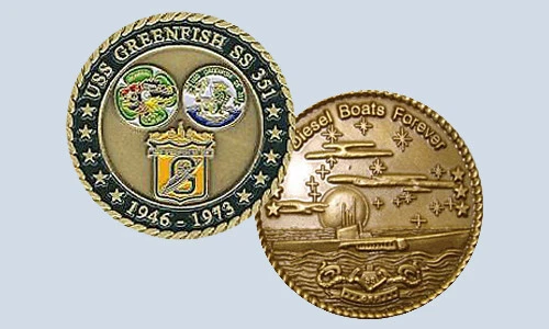 USS GREENFISH SS 351 Submarine Challenge Coin USN £24.76 - PicClick UK