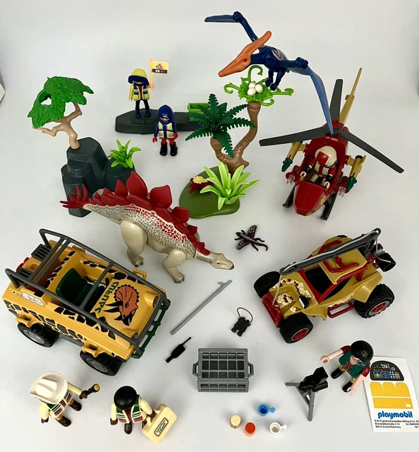 LOT PLAYMOBIL DINOSAURES Expédition SAURUS STEGOSAURE PTERODACTYL ...