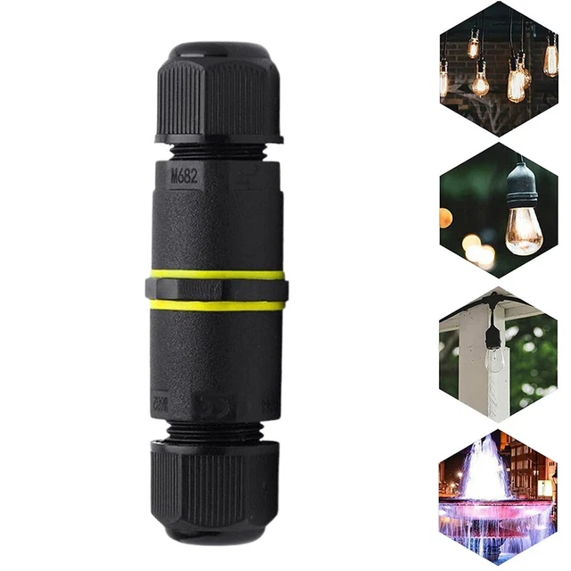 IP68 WATERPROOF CONNECTOR Electrical Cable 2/3Pin Replacement Part Plug ...