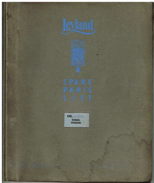 LEYLAND UE.401/25 VERTICAL Diesel Engine Original 1964 Factory Parts ...