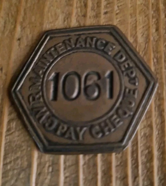 GWR RAILWAY MAINTENANCE Department Pay Cheque Brass Token Railway ...