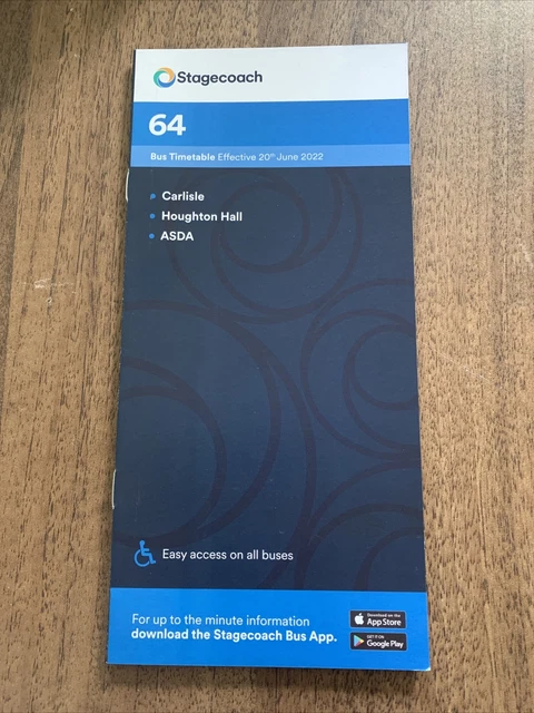 STAGECOACH CUMBRIA: ROUTE 64 Carlisle city bus timetable leaflet June ...