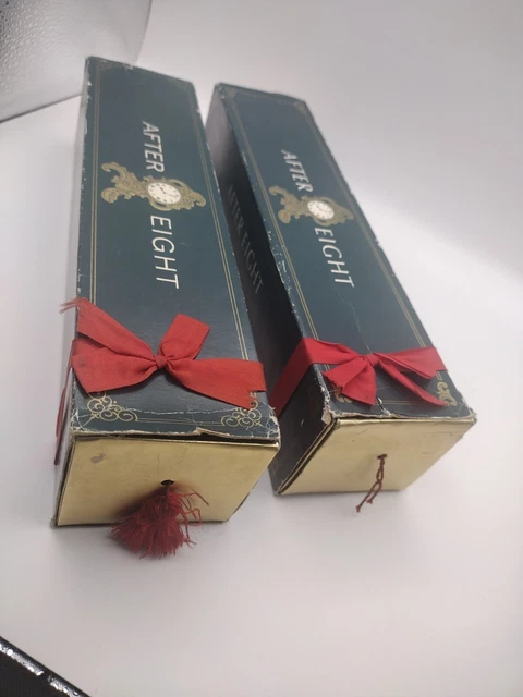 VINTAGE AFTER EIGHT Chocolate Box 1970s Prop rare 2 x Empty Boxes EUR ...