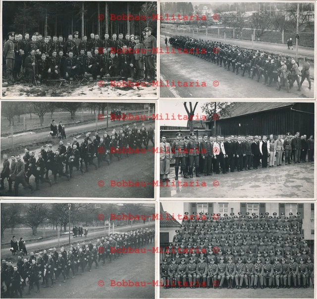E58 Foto Karten Wehrmacht Heilbronn Parade Kaserne Maschinengewehr Mg34