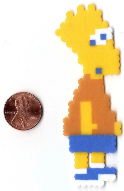 DESSIN ANIMÉ BART The Simpsons mini perle sprite perler pixel art icône ...