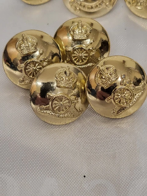15 BRITISH ARMY&ROYAL ARTILLERY OFFICER'S BRASS BUTTON" (25/23/17mm ...