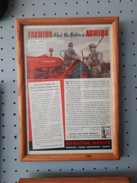 VINTAGE INTERNATIONAL HARVESTER Trade Magazine Clipping World War 2 ...
