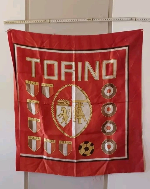 VECCHIA BANDIERA TORINO Anni 70 Logo Torino Flag Stemma Torino EUR 15 ...