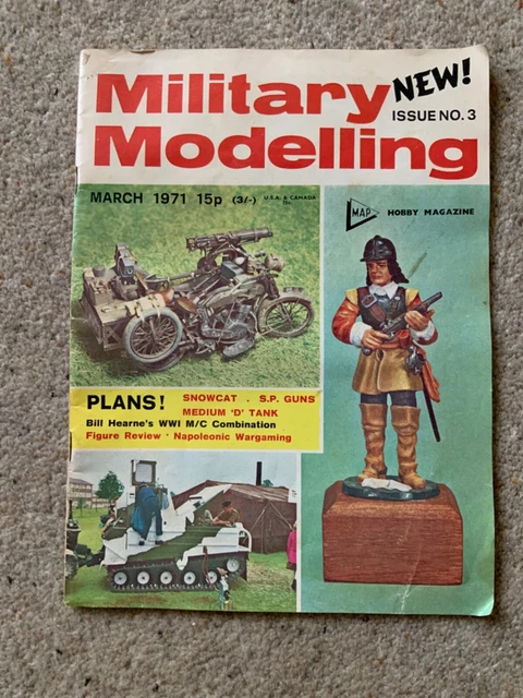 VINTAGE MILITARY MODELLING Hobby Magazine March 1971 Issue 3 £2.80 ...