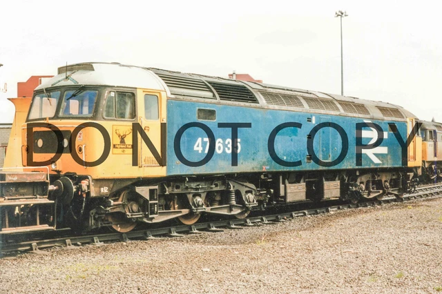 UK DIESEL TRAIN Railway Photograph Of Class 47 Loco 47635. Rm47-1872 £1 ...