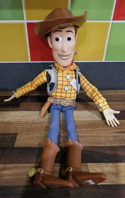 DISNEY PIXAR SHERIFF Woody Toy Story Pull String Talking Doll 16 ...