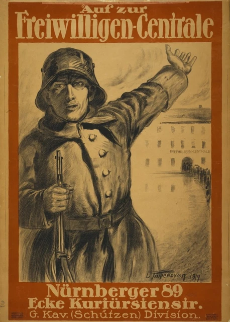 NUREMBERG VOLUNTEER CENTRAL - German WW1 Propaganda Poster £6.99 ...