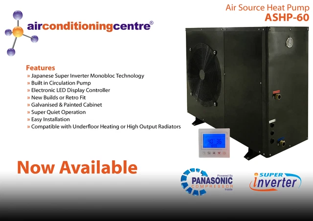 PANASONIC INVERTER COMPRESSOR 6KW Air Source Heat Pump AHP60 ASHP 3 yrs ...