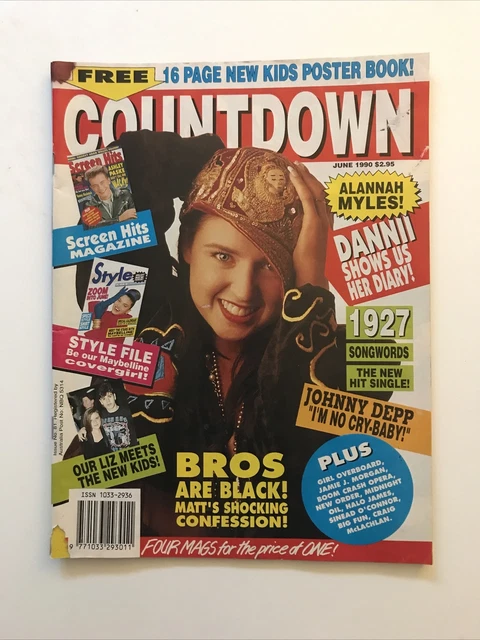 COUNTDOWN MAGAZINE JUNE 1990 Danni Minogue 90s Johnny Depp RARE EUR 18 ...