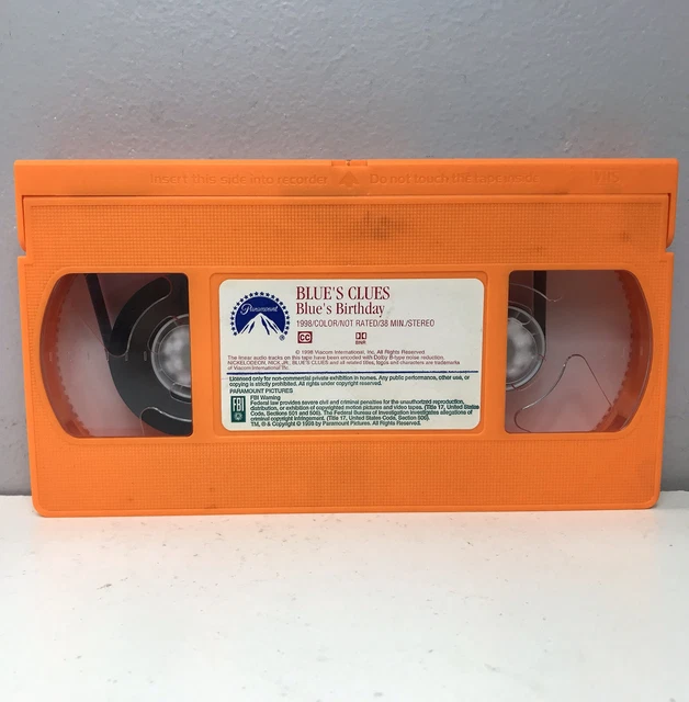 NICK JR BLUE’S Clues Play Along Blues Birthday VHS Video Tape ...