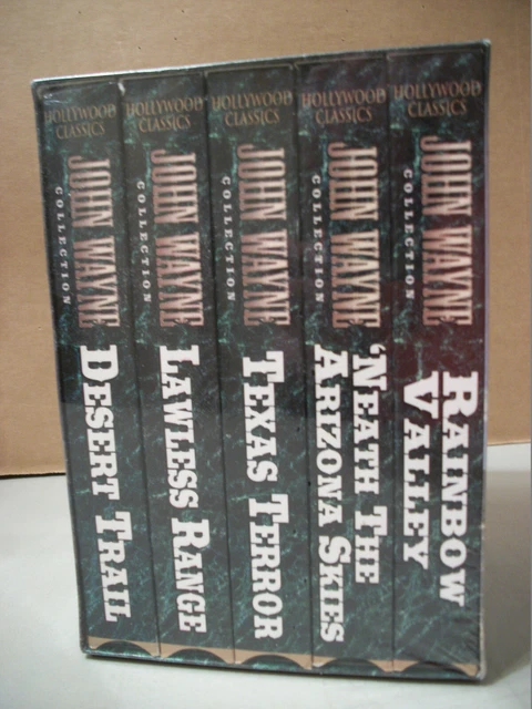JOHN WAYNE HOLLYWOOD Classics Western Movies 5 Pack VHS Box Set Sealed ...