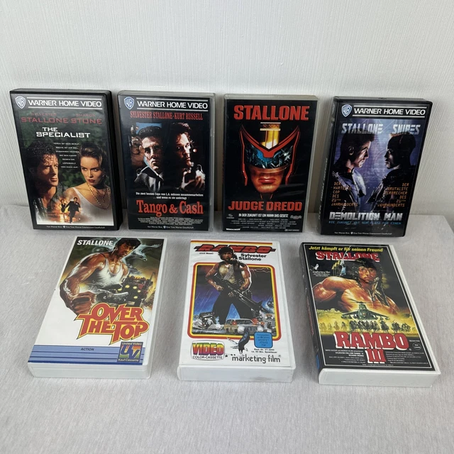 VHS SYLVESTER STALLONE Sammlung Rambo Over The Top Judge Dredd ...