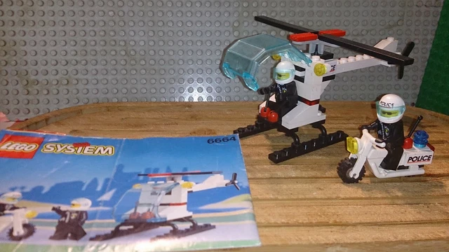LEGO 6664 HIGHWAY Patrol-Police-Hubschrauber+Motorrad+Bauanleitung ...