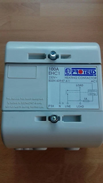 PROTEUS EHC1 100A SINGLE PHASE HEATING CONTACTOR 100 AMP 230v ECH 1 ...