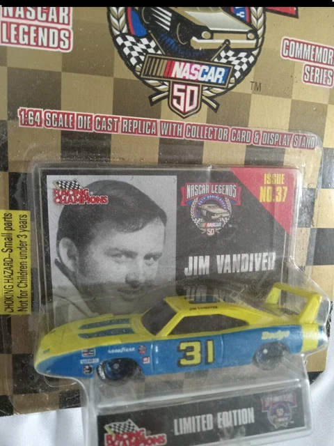 RACING CHAMPIONS NASCAR Legends 50th Anniversary Jim Vandiver 1:64 ...