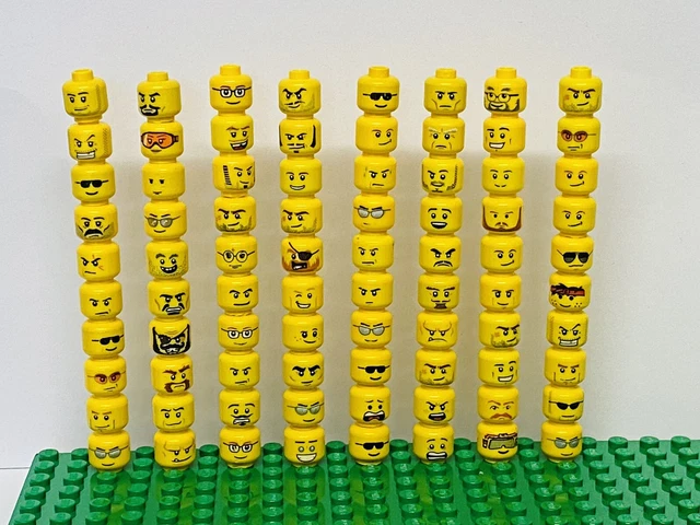 LEGO HEADS STAR Wars Series Marvel Rare Minifigure Reversible Yellow ...