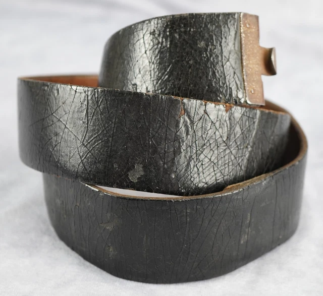 WW2 GERMAN LEATHER dress belt Officer WWI wehrmacht field gear estate ...