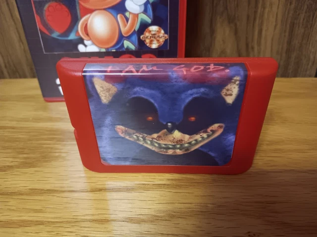 SONIC EXE FOR Sega Genesis Custom Video Game Cart + Box Sonic.exe ...