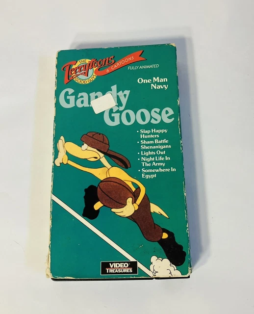 6 TERRYTOONS CARTOONS Gandy Goose VHS VIDEO 1989 HTF OOP TV Shorts RARE ...