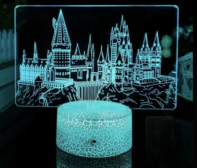 3D ILLUSION HOGWARTS Harry Potter LED light with remote control. Potter ...