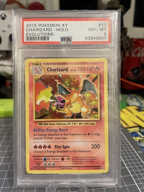 PSA 8 CHARIZARD Holo 11/108 - 2016 XY Evolutions Rare Pokemon Card EUR 31,72 - PicClick FR