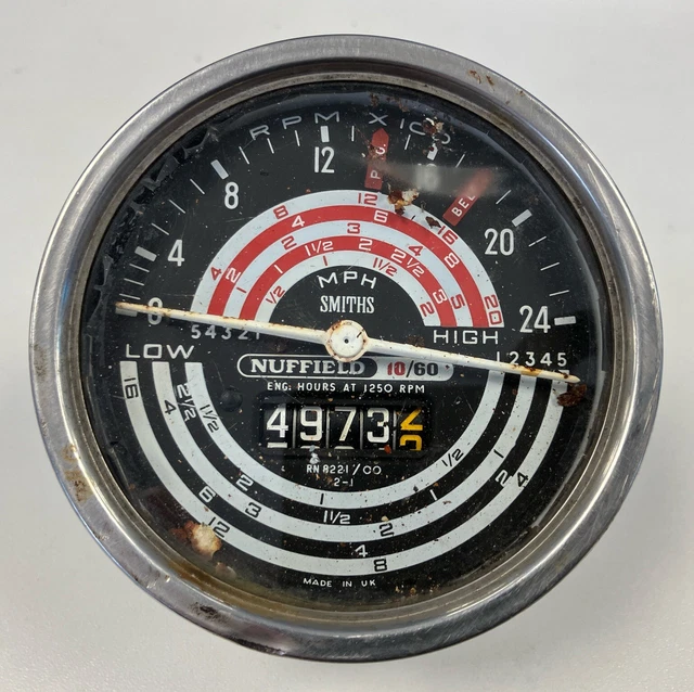 NUFFIELD TRACTOR REV Counter Clock £9.99 - PicClick UK