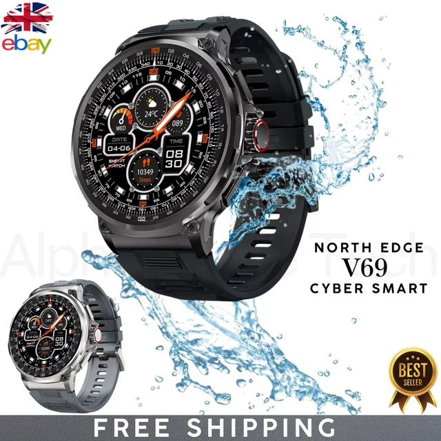 SMART WATCH MEN V69 Waterproof Smartwatch Bluetooth for iPhone Android ...