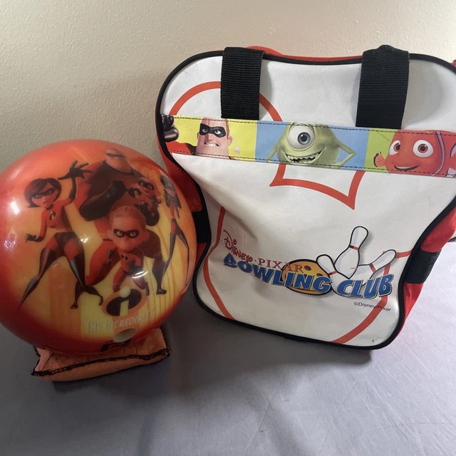 DISNEY PIXAR THE Incredibles Nemo Monsters Inc Kids 8 1/2lb Bowling ...