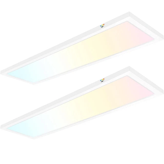1X4 FT LED Flat Panel Selectable CCT Flush Mount Light,4800lm,48W ...